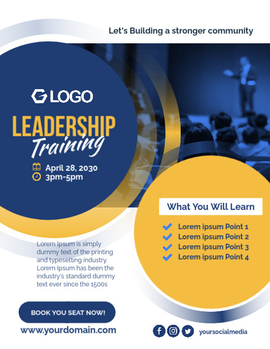 Copy of Leadership Training Flyer Template | PosterMyWall