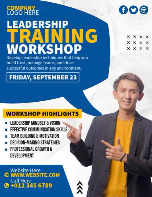 Leadership Training Workshop Template | PosterMyWall