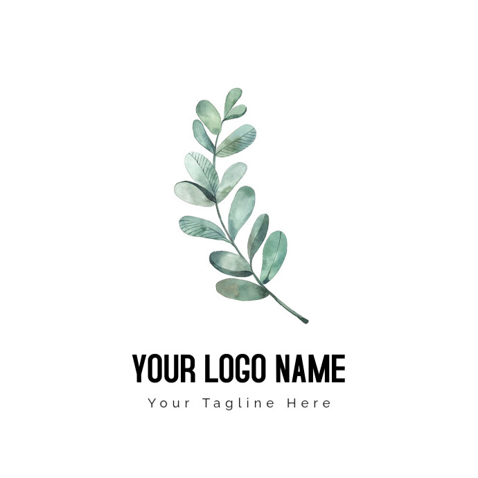 Copy of Leaf Drawing Watercolor Painting Illustration Logo | PosterMyWall