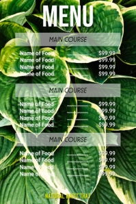 Leaf Menu 003 Template | PosterMyWall