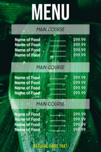 Leaf Menu 003 Template | PosterMyWall