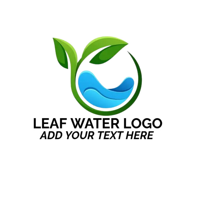 leaf water logo Template | PosterMyWall