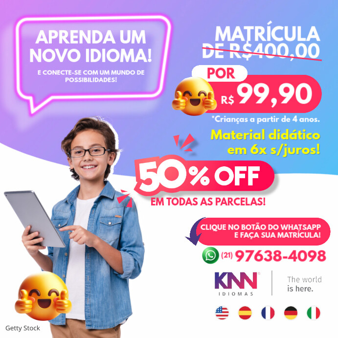 Plantilla de learn a new language | PosterMyWall