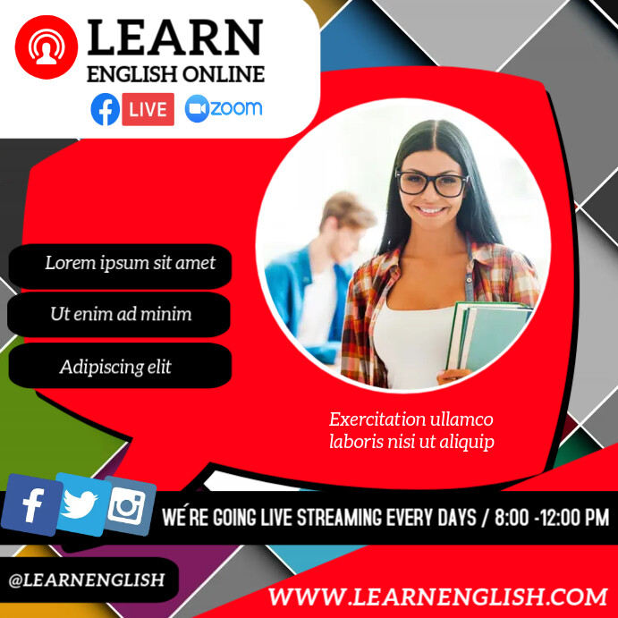 Copy of LEARN ENGLISH | PosterMyWall