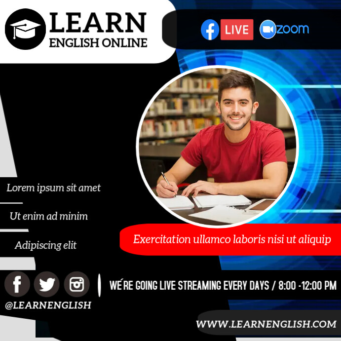 LEARN ENGLISH Template | PosterMyWall