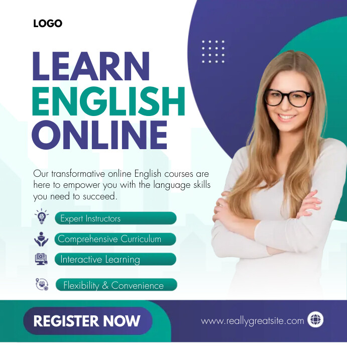 LEARN ENGLISH ONLINE Template | PosterMyWall