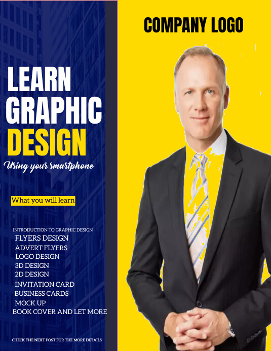 Learn graphic design Templat | PosterMyWall