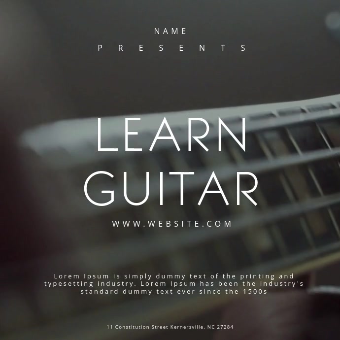 Learn Guitar Poster Template | PosterMyWall