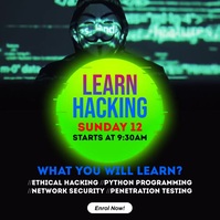 Learn Hacking Instagram Post Template | PosterMyWall