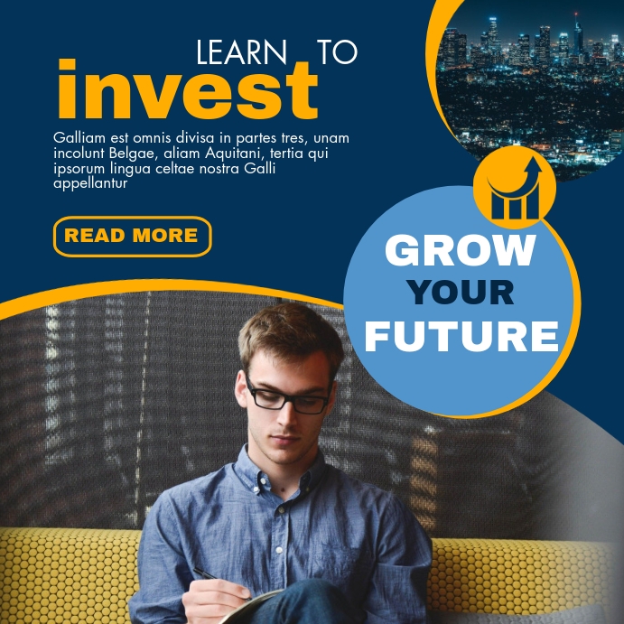 Copy of learn how to invest corporate instagram post | PosterMyWall