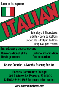 Learn German Language Flyer Poster Template | PosterMyWall