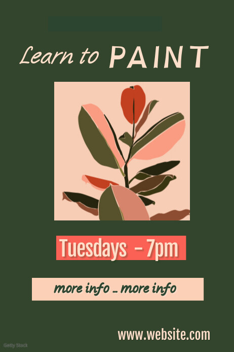 Learn to Paint Poster Template | PosterMyWall
