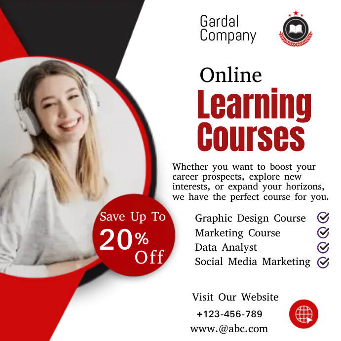 Learning Courses Online Template | PosterMyWall