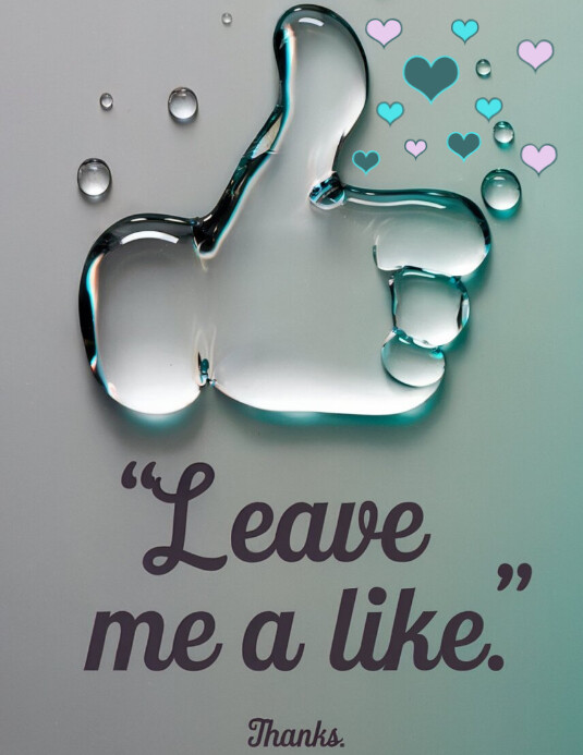 Leave me a like Template | PosterMyWall