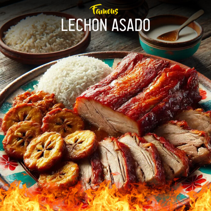 Plantilla de Lechón Asado | PosterMyWall