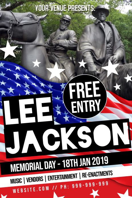 Lee Jackson Memorial Poster Template | PosterMyWall