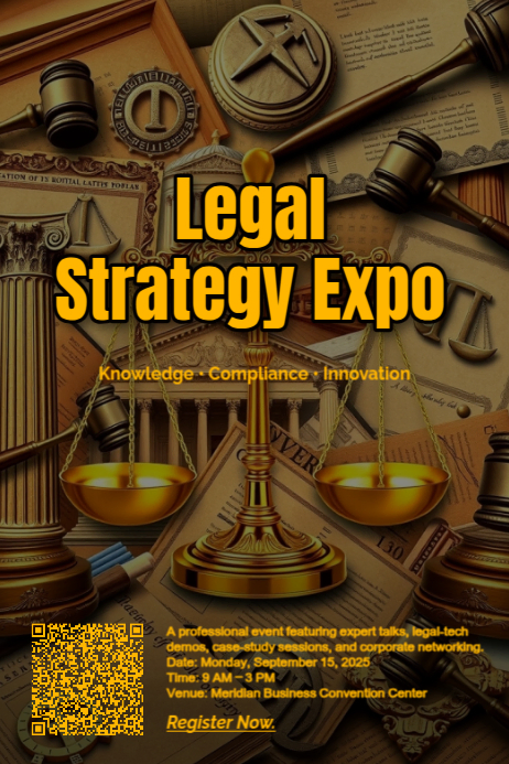 Legal Insight Business Forum Poster Template | PosterMyWall