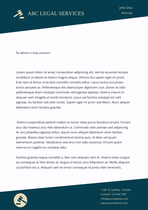 Copy of LEGAL letter head template | PosterMyWall