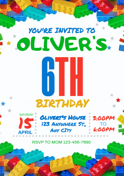 lego Template | PosterMyWall