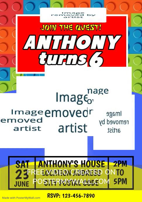 Copy of Lego Ninjago Green Birthday Invitation Templa | PosterMyWall