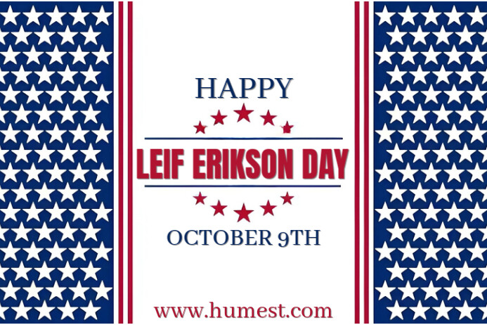 Plantilla de LEIF ERIKSON DAY | PosterMyWall