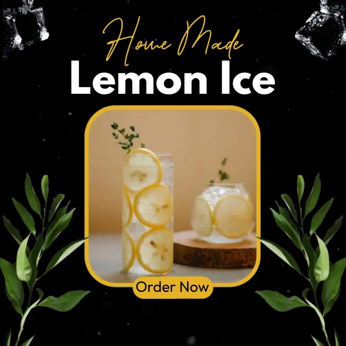 Lemon Ice Ads Template | PosterMyWall