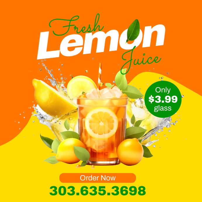 Lemon Juice Template | PosterMyWall