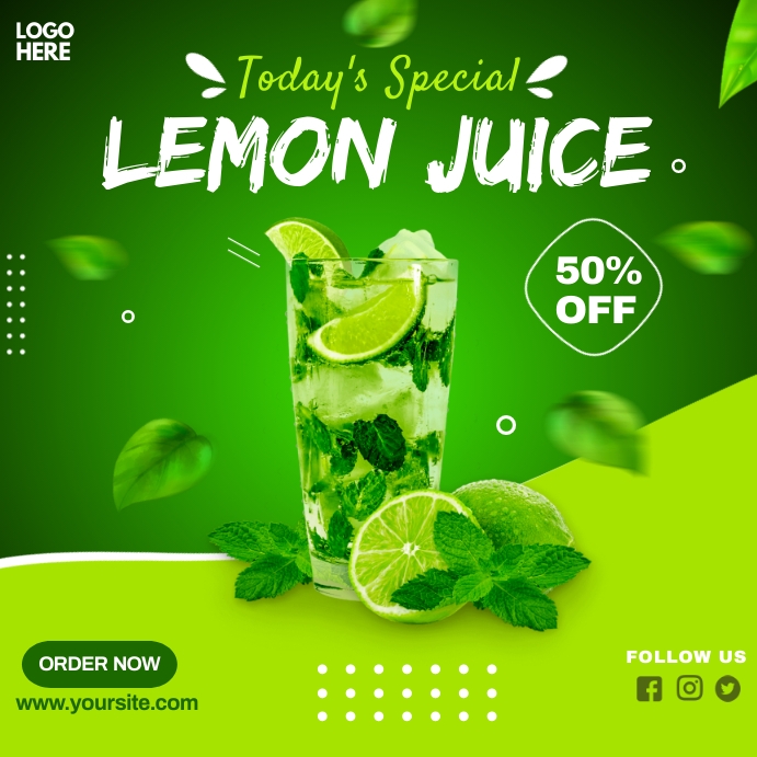 Lemon Juice Poster Template | PosterMyWall