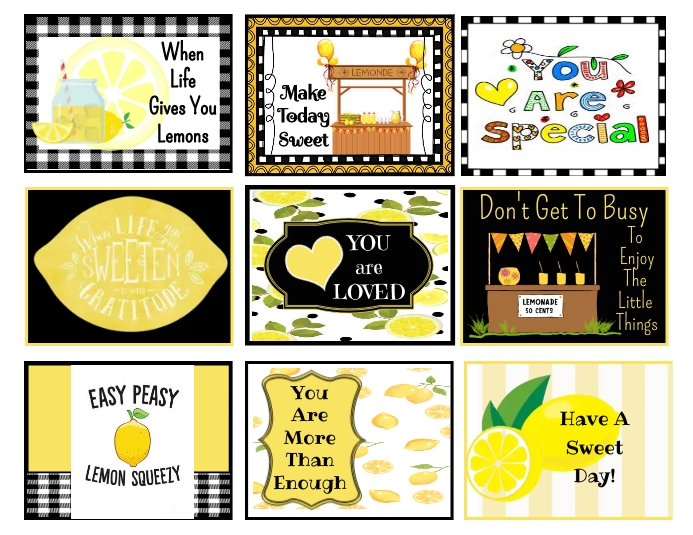 Lemon Themed Lunch Box Cards Template | PosterMyWall