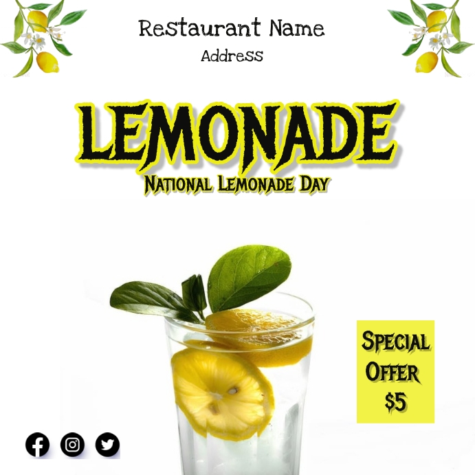 Lemonade day Template | PosterMyWall