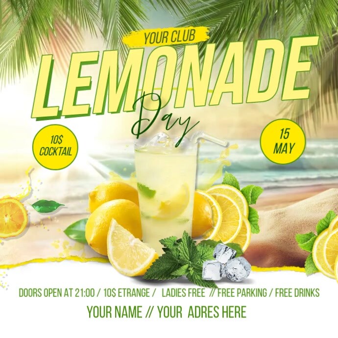 Lemonade Day Instagram Post Template | PosterMyWall