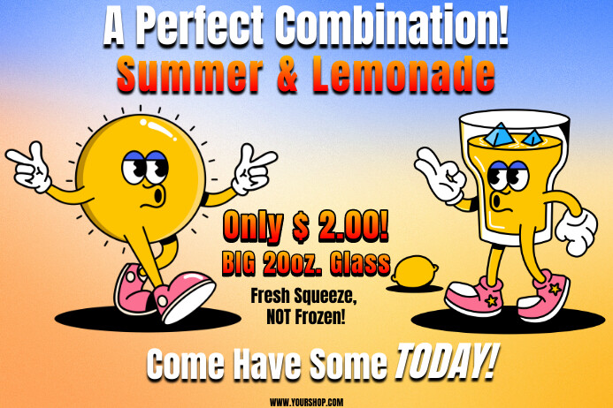 Modèle Lemonade Poster Ad | PosterMyWall