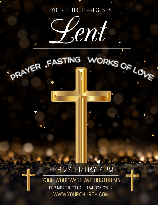 Lent, Easter church service Template | PosterMyWall