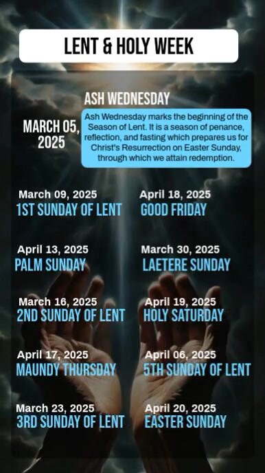 Lent & Holy Week Template | PosterMyWall