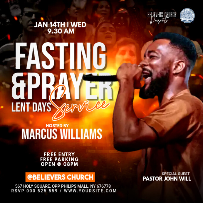 Lent days prayer and fasting month Template | PosterMyWall
