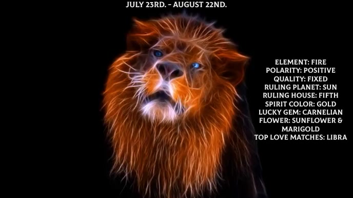 LEO ASTROLOGY VIDEO Template | PosterMyWall