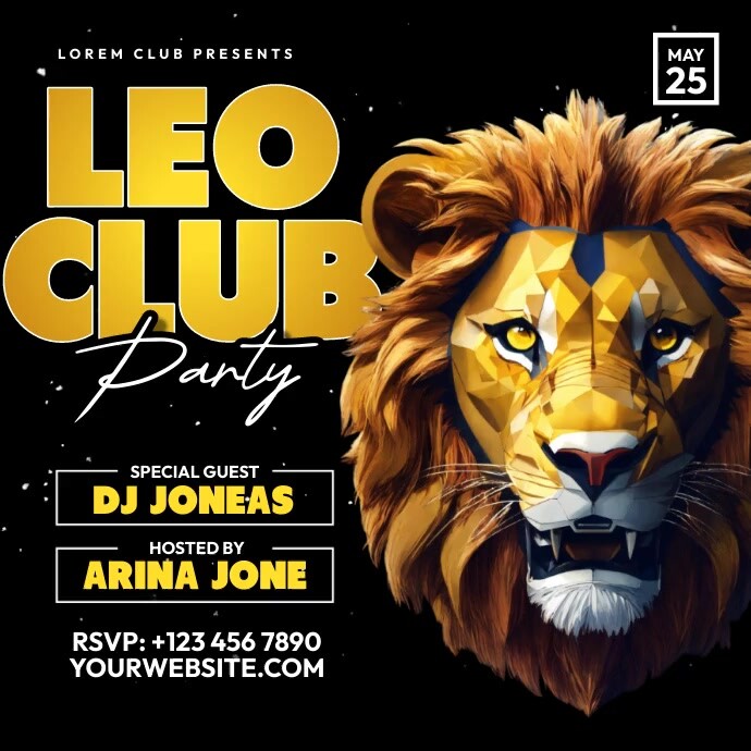 Leo Club Party Template | PosterMyWall