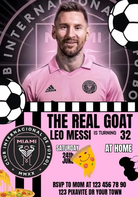 Copy of Leo Messi Birthday Invitation | PosterMyWall