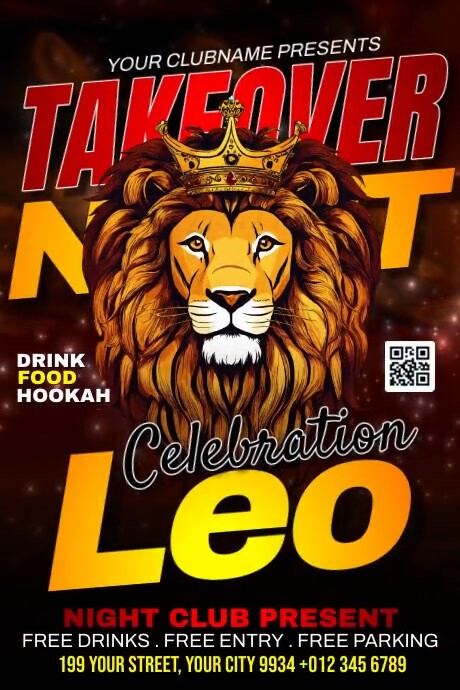 Leo Night Party Template | PosterMyWall