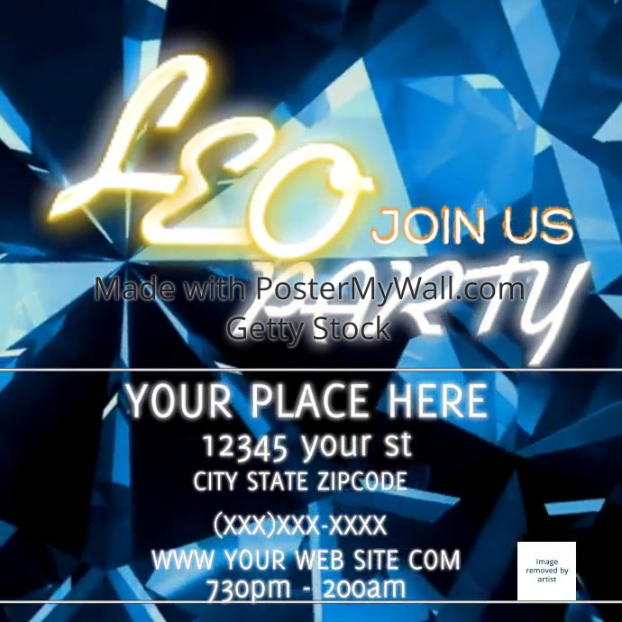 leo party event Template | PosterMyWall