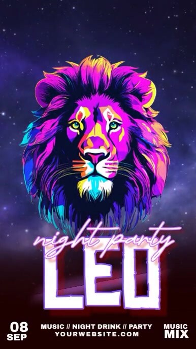 Plantilla de Leo Party Flyer | PosterMyWall