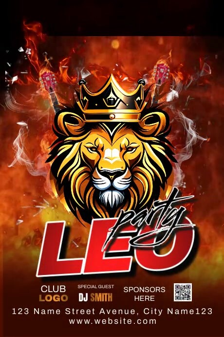 Leo Party Video Template | PosterMyWall