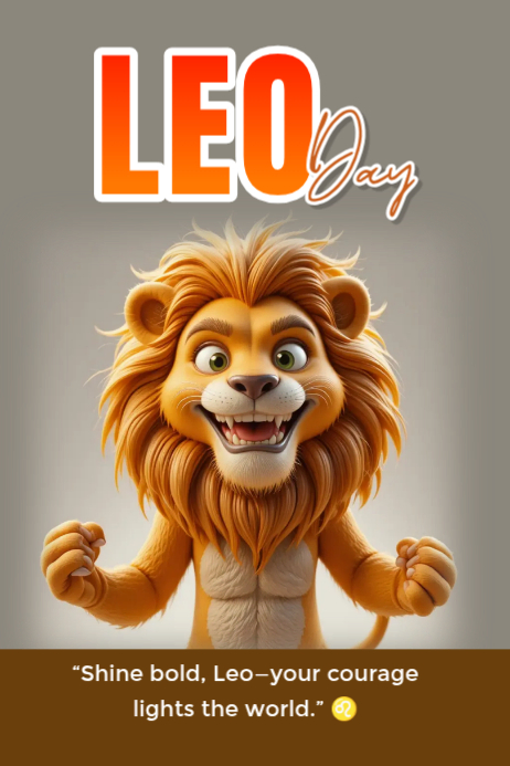 Leo Zodiac Celebration Poster Template | PosterMyWall