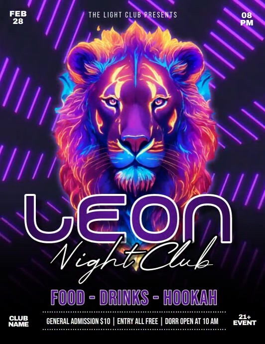 Leon Night Club Template | PosterMyWall