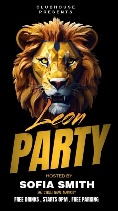 Plantilla de Leon Party Ads | PosterMyWall