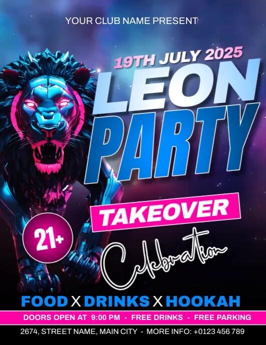 Copy of Leon Takeover Party | PosterMyWall