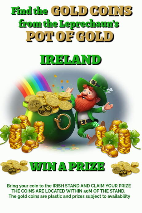 Leprechaun Pot of Gold Template | PosterMyWall