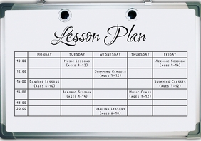 Lesson Plan Timetable Schedule Template | PosterMyWall