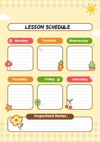 10,270+ lesson schedule Customizable Design Templates | PosterMyWall