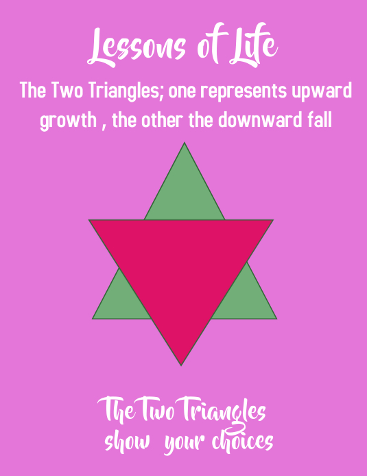 lessons of life, the two triangles Template | PosterMyWall